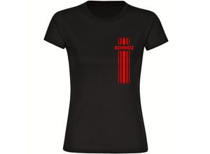 4068859238445 - multifanshop Damen T-Shirt - Schweiz - Streifen - Druck rot - Frauen