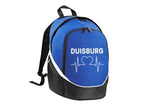 4068859037291 - multifanshop Rucksack - Duisburg - Herzschlag - Druck weiß - Tasche