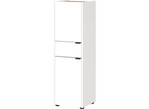 4255632542145 - Schrank mit Schublade 34x34x111 Navarra-Eiche Leise Schließtechnik Kollektion Avis für Bad Farbe Weiß-Beige Kadima Design