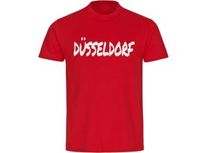 4068859528386 - multifanshop Herren T-Shirt - Düsseldorf - Textmarker - Druck weiß - Männer