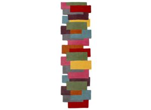 4255632532351 - Handgetufteter Wollteppich Thames Eva - Geometrisch & Modern Farbe Multi 66x300 cm Kadima Design