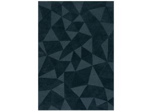 4255632538216 - Luxus-Wollteppich mit Geometrischem Muster - Deben Troy  Farbe Türkis 120x170 cm Kadima Design