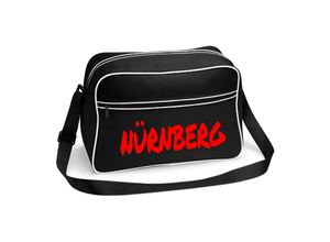 4068859531027 - multifanshop Retrotasche - Nürnberg - Textmarker - Druck rot - Tasche