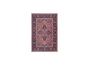 4255632543548 - Maschinenwaschbarer Traditioneller Vintage-Teppich aus recycelten Fasern rutschfest - Hald Farbe Rot 200x290 cm Kadima Design