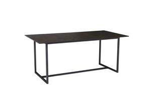 4255632564338 - Glastisch Industrial Style Premium 180x90x76cm Glaskeramik & Metall Schwarz Matt Robust & Belastbar bis 50kg Arctic Kollektion Kadima Design