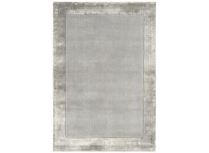 4255632560163 - Wohnzimmerteppich Wolle-Viskose handgewebt 200x290 cm Silber Hochwertig Für große Räume KADIMA DESIGN