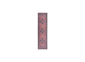 4255632543555 - Maschinenwaschbarer Traditioneller Vintage-Teppich aus recycelten Fasern rutschfest - Hald Farbe Rot 60x230 cm Kadima Design