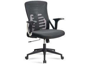 4255632561467 - Ergonomischer Bürostuhl Atmungsaktiver Drehstuhl mit Mesh-Netzrücken 4-fach Lordosenstütze & Wippmechanik Höhenverstellbar Kadima Design