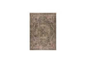 4255632544217 - Robuster Vintage-Teppich aus Jute & Polyester ideal für viel genutzte Räume rutschfest braun-grün - Deepe 160x230 cm Kadima Design