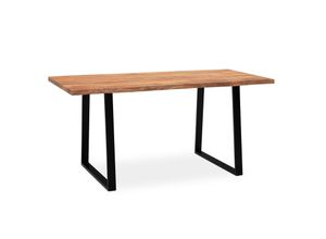 4255632563249 - Esszimmertisch Massiv mit Baumkante Industrial-Look 180x90 cm Goldbraun-Schwarz Unikat Tarn Kollektion Kadima Design 4255632563249 - Esszimmertisch Massiv mit Baumkante Industrial-Look 180x90 cm Goldbraun-Schwarz Unikat Tarn Kollektion Kadima Design