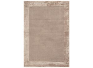 4255632560156 - Wohnteppich Woll-Viskose-Einfassung 200x290 cm Beige Handgefertigt Robust und stilvoll KADIMA DESIGN