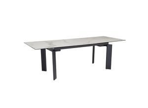 4255632564307 - Marmor Esstisch Keramik 180-240 cm Ausziehbar Esszimmertisch Weiß Modern Großer Glastisch Malta Kollektion Kadima Design
