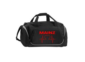 4068859114978 - multifanshop Sporttasche - Mainz - Herzschlag - Druck rot - Tasche