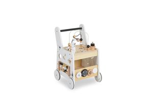 3801005602032 - Lauflernwagen W16E248 Holz Zahnräder Motorikspielcenter Formen Abakus weiß 3801005602032 - Lauflernwagen W16E248 Holz Zahnräder Motorikspielcenter Formen Abakus weiß