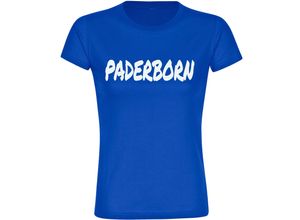 4068859536930 - multifanshop Damen T-Shirt - Paderborn - Textmarker - Druck weiß - Frauen