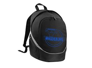 4068859544522 - multifanshop Rucksack - Magdeburg - Meine Fankurve - Druck blau - Tasche