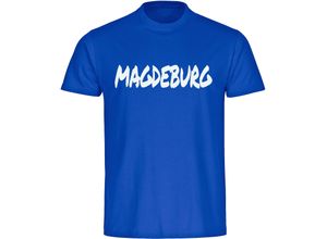 4068859547790 - multifanshop Kinder T-Shirt - Magdeburg - Textmarker - Druck weiß - Kind
