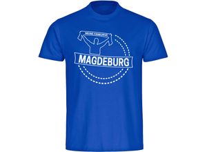 4068859544379 - multifanshop Kinder T-Shirt - Magdeburg - Meine Fankurve - Druck weiß - Kind