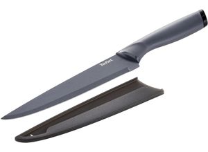 3168430276086 - Filetiermesser TEFAL Fresh Kitchen grau schwarz Klingenlänge 20cm Edelstahl Kunststoff Kochmesser 20 cm Klingen aus rostfreiem Stahl Titan-Versiegelung Klingenschutz