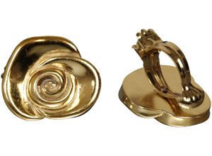 4016318289644 - Dekoklammer »Rose« Liedeco Gardinen Vorhänge (Packung 2-St) für Gardinen Vorhänge goldfarben