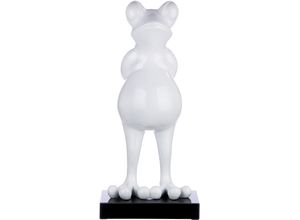 4063387524206 - Tierfigur CASABLANCA BY GILDE Skulptur Frosch weiß weiß Dekofiguren B H T 32cm x 68cm x 30cm Kunstharz B32cm H68cm T30cm