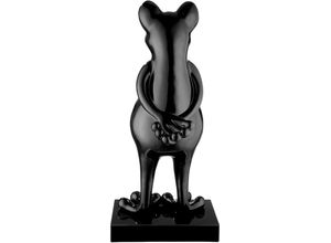 4063387524213 - Tierfigur CASABLANCA BY GILDE Skulptur Frosch schwarz schwarz Dekofiguren B H T 32cm x 68cm x 30cm Kunstharz B32cm H68cm T30cm
