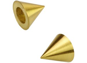 4016318166907 - Gardinenstangen-Endstück Cone gold (goldfarben matt) L3cm Ø16cm Gardinenstangenendstücke für Gardinenstangen Ø 16 mm