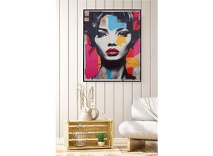4063387385036 - Bild mit Rahmen GILDE Bild rechteckig Femme fatale mehrfarbig H 102 cm bunt (farbe bild(er) mehrfarbig) B82cm H102cm T4cm Leinwand Bilder