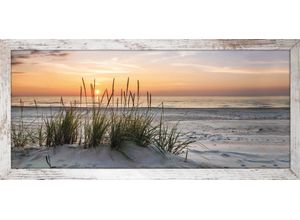 4032295083617 - Bild mit Rahmen BÖNNINGHOFF Strand Sonnenuntergang Bilder Gr B H T 49 cm x 23 cm x 2 cm 1 St braun (vintage) Bilder mit Rahmen