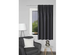 4056751485494 - Vorhang HOME WOHNIDEEN THERMOCHENILLE Gr 1 grau (anthrazit) B135cm H145cm Polyester Gardinen Thermochenille THERMO Uni