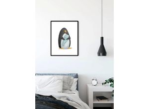 4055065154591 - Bild KOMAR Cute Animal Penguin bunt (farbe bild(er) bunt) B40cm H50cm Papier Holz Bilder Wandbild zur Dekoration - ohne Rahmen