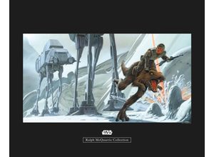 4055065164040 - Bild KOMAR Star Wars Classic RMQ Hoth Battle Ground bunt (farbe bild(er) bunt) B50cm H40cm Holz Papier Bilder Wandbild zur Dekoration im Kinderzimmer - ohne Rahmen