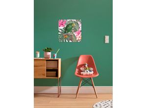 4055065030758 - Leinwandbild KOMAR Hibiscus Flirt - Größe 40 x 40 cm bunt (farbe bild(er) bunt) B40cm Papier Holz Bilder Keilrahmenbild mi Echtholzrahmen
