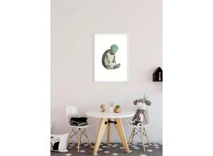 4055065154560 - KOMAR Poster Cute Animal Turtle Bilder Kinderzimmer Schlafzimmer Wohnzimmer Gr B H 40 cm x 50 cm Schildkröten 1 St grün Poster