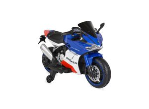 3801005001330 - Kinder Elektromotorrad Surfer Stützräder Fußstütze Bluetooth MP3-Ausgang blau