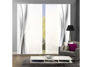 4056751138833 - Schiebegardine HOME WOHNIDEEN UFA Gardinen grau Fertiggardine Flächenvorhang Gardine Plissee Sonnenschutz-Plissee Übergardine Vorhang nach Räumen HxB 245x60 inkl Befestigungszubehör 4056751138833 - Schiebegardine HOME WOHNIDEEN UFA Gardinen grau Fertiggardine Flächenvorhang Gardine Plissee Sonnenschutz-Plissee Übergardine Vorhang nach Räumen HxB 245x60 inkl Befestigungszubehör