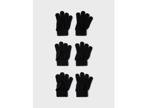 5715310964113 - Strickhandschuhe NAME IT NKNMAGIC GLOVES 3P NOOS Kinder Gr 7 schwarz Strick Materialmix unifarben Handschuhe