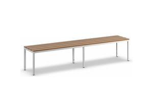 8697653677035 - eurokraft basic Garderobenbank Buche einseitig HxT 420 x 400 mm Länge 2000 mm