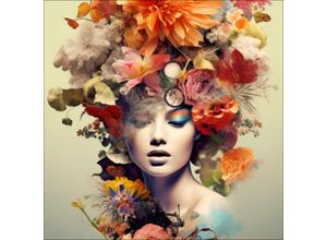 4019449518614 - Glasbild FLOWERS ON HER HEAD
