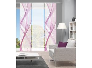 4056751516167 - Schiebegardine VISION PACOLIA Gr 1 pink B60cm H260cm Polyester Gardinen SETSCHIEBEVORHANGBAMBUSDIGITALDRUCK