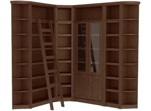 4067601441768 - Bibliothek HOME AFFAIRE Soeren Regale Gr B H T 204 cm x 220 cm x 29 cm 42 St braun (dunkelbraun) Home Affaire Aus Massiver Kiefer