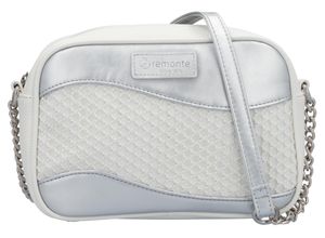 4061811206674 - Umhängetasche REMONTE Damen Gr B H T 24cm x 16cm x 9cm silber (weiß silberfarben) Lederimitat metallic Taschen Damen-Mini-Bag Schultertasche Umhängeriemen mit Kette