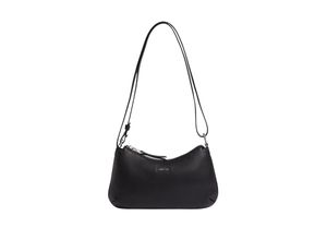 8719849885663 - Umhängetasche CALVIN KLEIN CK MST CNV LG JQD ST Damen Gr B H T 22cm x 135cm x 45cm schwarz Lederimitat unifarben Taschen Schultertasche Damen Tasche mit Logo-Schriftzug
