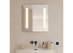 5705387002733 - Badspiegel LOEVSCHALL Römö Quadratisch Spiegel mit LED Beleuchtung Lichtspiegel silber (silberfarben) Spiegel B H T 60cm x 65cm x 35cm Spiegelglas Verstellbarer Badezimmerspiegel mit Beleuchtung Dänisches Design B60cm H65cm T35cm 5705387002733 - Badspiegel LOEVSCHALL Römö Quadratisch Spiegel mit LED Beleuchtung Lichtspiegel silber (silberfarben) Spiegel B H T 60cm x 65cm x 35cm Spiegelglas Verstellbarer Badezimmerspiegel mit Beleuchtung Dänisches Design B60cm H65cm T35cm