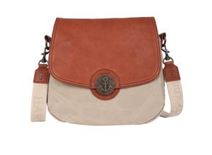 4046478076334 - Umhängetasche HARBOUR 2ND Naomi Damen Gr B H T 30cm x 25cm x 10cm braun (khaki cognac) Canvas Taschen Schultertasche Arbeitstasche