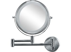 4004478291218 - Kosmetikspiegel KLEINE WOLKE Brilliant Mirror silber (silberfarben) Spiegel H 27cm Ø 175cm Metall Glas 3-fach Vergrösserung H27cm