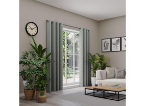 4006470585623 - Vorhang nach Maß NEUTEX FOR YOU ARUBA grau (helltaupe) B137cm H130cm Jacquard Obermaterial 100% Polyester Gardinen nach Maß Uni Dimout hochwertige Webstruktur