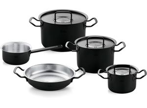 4009209421421 - Topf-Set FISSLER Original-Profi Collection ShadowLine schwarz Töpfe Auf 1800 Stück limitiert Echtheitszertifikat Made in Germany