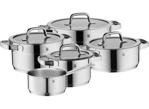 4000530720177 - Topf-Set Compact Cuisine Topfset Induktion mit Glasdeckel stapelbar grau (edelstahl) B288cm H24cm L51cm Töpfe platzsparend stapelbar wärmereduzierende Hohlgriffe Innenskalierung