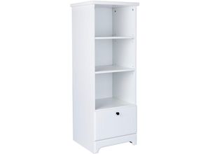 4260633365983 - Standregal ARTHUR BERNDT Thilo weiß B48cm H126cm T40cm MDF Spanplatte Regale Standregal mit Landhausstiloptik
